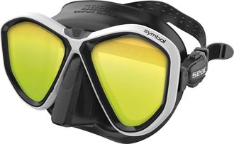 Seac Seac Symbol, Made in Italy Zweiglas-Tauchmaske mit Einer 3D-Schnalle direkt am Maskenkörper