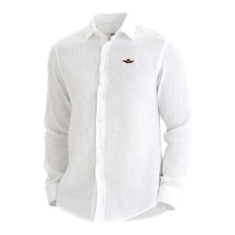 Aeronautica Leinenhemd - - Shirts - Herren - Wei&szlig; - M