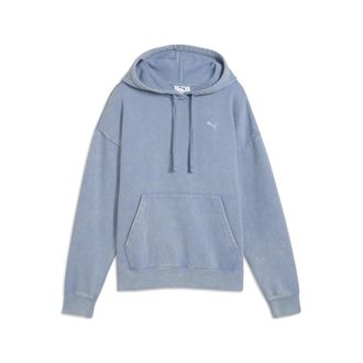 Puma Damen Essentials Elevated Relaxed Wash Hoodie 3XL, Cool Blue