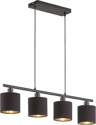 Reality Reality Leuchten - Suspension, Suspension 4 lampes Tommy Noir en Metal, trio