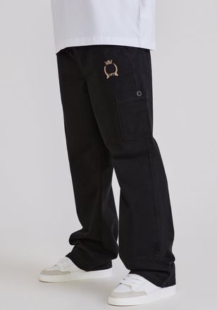 Siksilk Herren Schwarze Baggy Cargos XXL