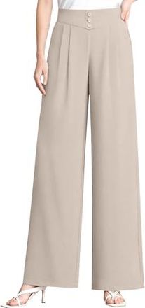 Generic Nuoke Pantalon Fluide Femme,Pantalon EllaFlow Souple, Taille Haute, &agrave; Enfiler, Jambes Larges, Coupe drap&eacute;e, pour de Plus de 50 Ans. Short Pole Dance T