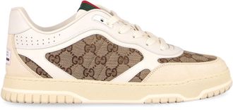 Gucci Monogram Canvas & Leather Sneaker - White