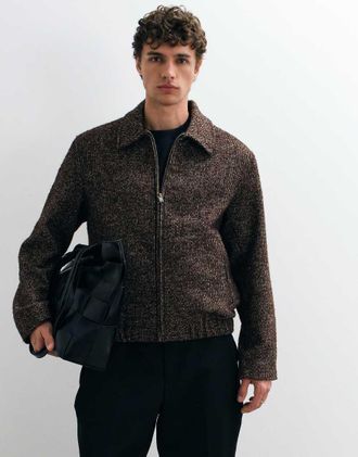 Only & Sons Tweedjacke in Schokobraun