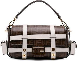 Fendi Hobo Bags - Zucca Glazed Fabric Cage Baguette Satchel - Gr. unisize - in Braun - für Damen