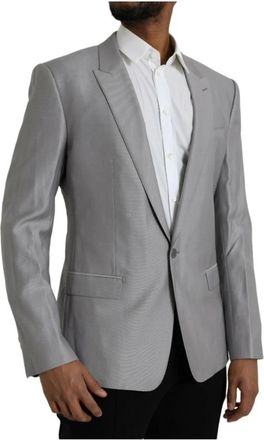 Dolce & Gabbana Homme, Costumes, Gris, Taille: XL Veste de costume coupe classique