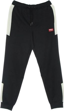 Fila Schwarze Track Pants Elastischer Bund Manschette - - Trousers - Herren - Schwarzk - XL
