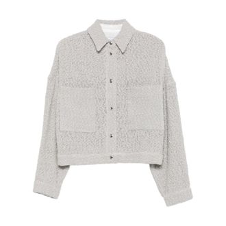 Iro Strukturierte Graue Jacke Kragen Lange &Auml;rmel - - Jackets - Damen - Grau - M