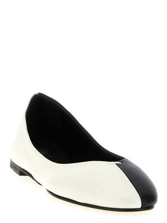 Jacquemus Womens Bicolor Lamb Leather Ballet Flats