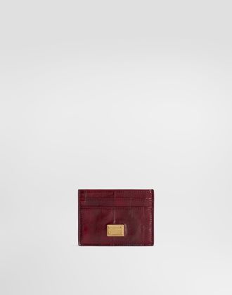 Dolce & Gabbana Kartenetui Aus Aalleder - Frau Collection Rot Onesize