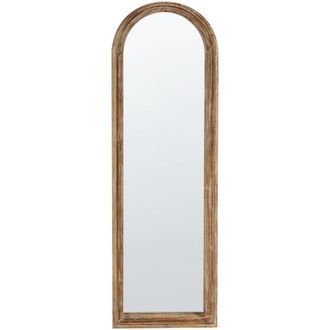 Beliani Beliani - Miroir Mural Style Traditionnel 55 x 170 cm Cadre en Bois Marron Clair Coigny