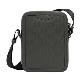 Karl Lagerfeld K/Loom Leder Umh&auml;ngetasche - - Bags - Herren - Gr&uuml;n - ONE SIZE