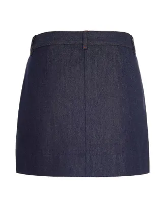 A.P.C. Womens Mini Skirt Indigo Cotton