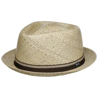 LIPODO Chapeau en Paille Bemiro Player Femme/Homme - Made in Italy de Plage Soleil Printemps-ete Ete - XL (60-61 cm) Nature-Marron