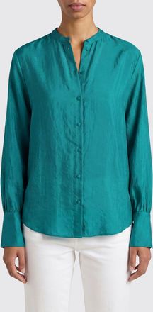 Momoni Chemise &agrave; manches longues en pure soie avec col mao