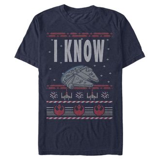 Star Wars Unisex Ugly I Know Organic Short Sleeve T-Shirt, Marineblau, XXL