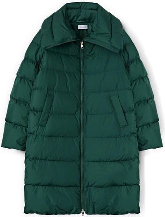 Motivi Femme, Manteaux, Vert, Taille: 44 FR Longue doudoune &agrave; large col