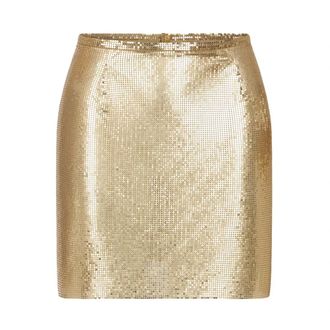 Paco Rabanne Kettenhemd-Rock mit goldfarbenem Verschluss - - Skirts - Damen - Gelb - L