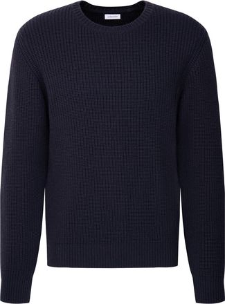 Seidensticker Herren Regular Fit Langarm Strickpullover Pullover, Blau, Large