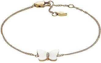 Fossil Bracelet fin en acier inoxydable avec fermoir mousqueton pour femme