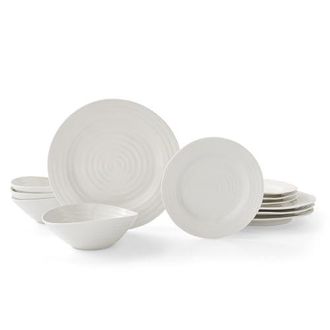 Portmeirion Home & Gifts Service de Table Sophie Conran, Porcelaine, (Blanc, 27,9 x 27,9 x 2,5 cm)