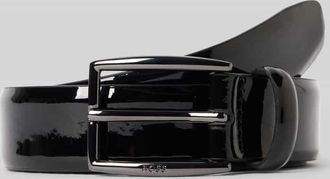 HUGO BOSS G&uuml;rtel aus Rindsnappa mit Lackoptik