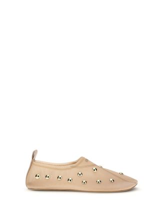 Chlo&eacute; Womens Ballet Flats Rita Blushy Beige Polyamide Ballerina Shoes