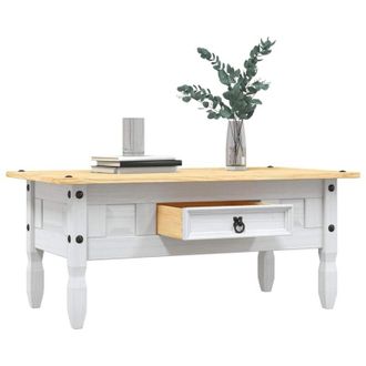 vidaXL Table basse Pin mexicain Gamme Corona Blanc 100x55x44 cm Vidaxl
