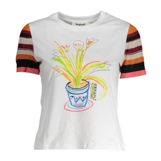Desigual Femme, Tops, Blanc, Taille: 46 FR Short Sleeve T-Shirt