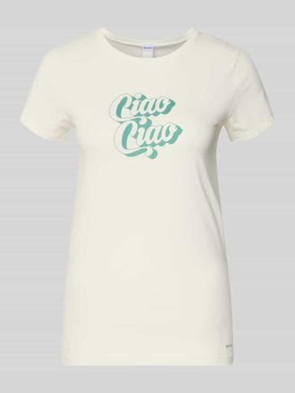 Skiny Slim Fit Pyjama-Oberteil mit Statement-Print