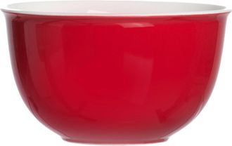 Ritzenhoff & Breker Doppio Müslischale ø 14 cm, 1 Stück, Schale mit farbiger Außenseite, Buntes Mix-und-Match-Geschirr, Porzellan, Rot