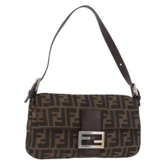 Fendi Pre-owned Sac bandouli&egrave;re en toile Zucca - Femme - Pre-owned - Brun - Taille: ONE Size