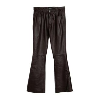 Simonetta Ravizza Leather Hosen - - Trousers - Damen - Braun - M