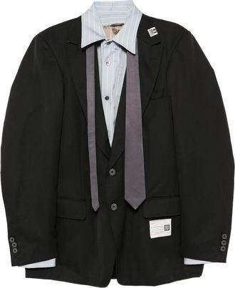 Miharayasuhiro veste à design superposé - Noir