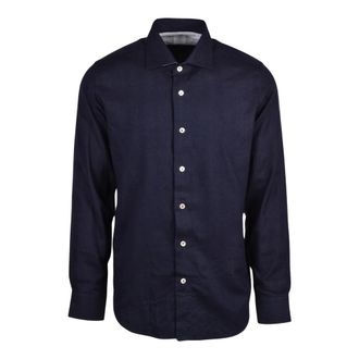 Eleventy Flanellhemd - - Shirts - Herren - Blau - XL