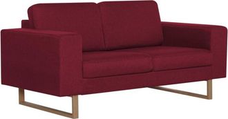 vidaXL Vidaxl - 2-Sitzer-Sofa Stoff Weinrot