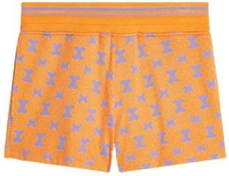 Dries Van Noten Homme, Shorts, Orange, Taille: XL Jacquard Ribbed Shorts