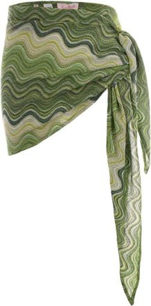 MC2 Saint Barth Femme, Maillots de bain, Vert, Taille: ONE Size Sery Short Georgette Pareo