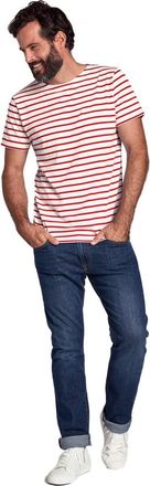 Armor Lux Herren Hoedic T Shirt, Mehrfarbig (Blanc/Braise 320), S EU