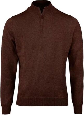 Stenstr&ouml;ms Homme, Pulls, Brun, Taille: M Pull Tricot&eacute; Demi-Zip