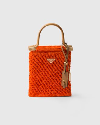 Prada Gehäkelte Mini-Handtasche aus Baumwolle