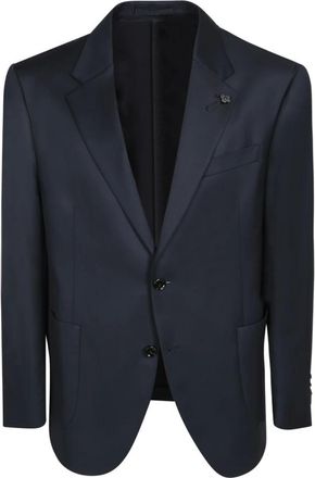 Lardini Homme, Vestes, Bleu, Taille: 3XL Veste classique en laine avec épingle