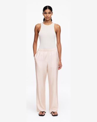 Arket Hose Aus Seidentwill -Beige