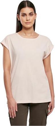 Urban Classics Ladies Organic Extended Shoulder Tee, T-Shirt aux Femmes, Pink, XXL