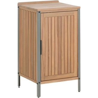 Beliani Outdoor-K&uuml;chenschrank IVREA zertifiziertes Akazienholz Braun