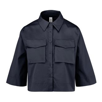 Bomboogie Femme, Blouses et Chemises, Bleu, Taille: 42 FR Short Sleeve Shirt