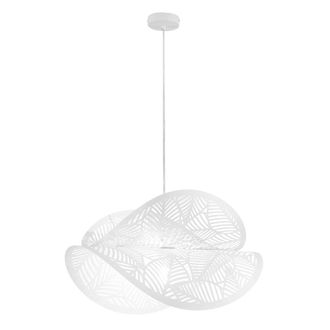 Luce-Ambiente-Design Rhei-leaf Suspension in White Perforated Metal with Double Sail