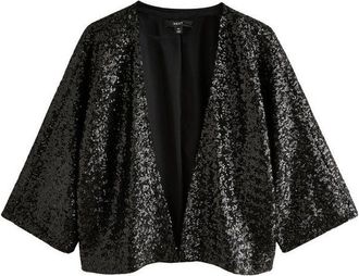 Next Kurzjacke Jacke mit Pailletten (1-St)