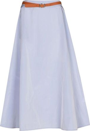 Marie M&eacute;ro Femme, Jupes, Bleu, Taille: 48 FR Jupe midi trap&egrave;ze