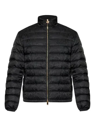 Versace veste à motif Barocco en jacquard - Noir